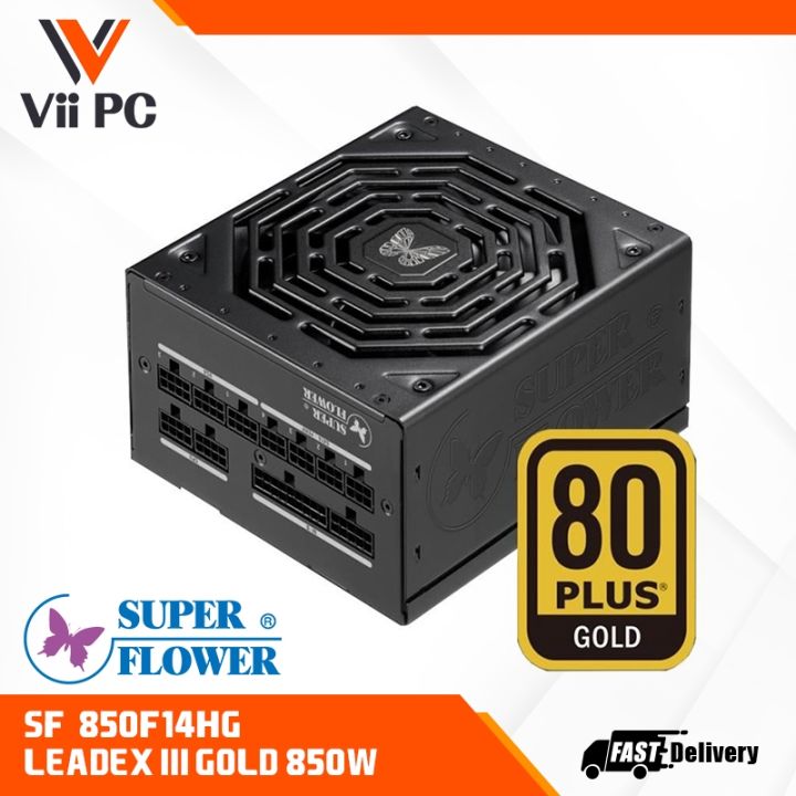 Super Flower Leadex III Gold 850W 80+ Gold, PCIe 5.0, ECO Fanless ...