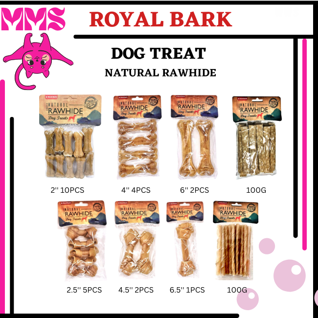 Royal Bark Rawhide Dog Treat # Dental Treat # Dog Chew # Press Bone ...