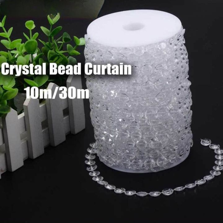【COD】30M Crystal Bead Curtain Hanging Crystal Beads Strings Wedding DIY ...