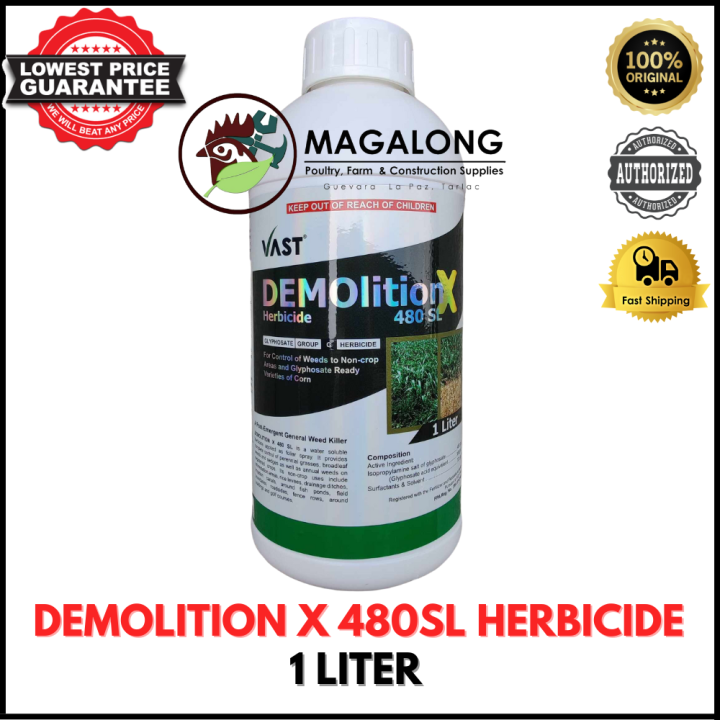 DEMOLITION X HERBICIDE 480 SL GLYPHOSATE - Like MOWER ROUND UP CLEAR ...