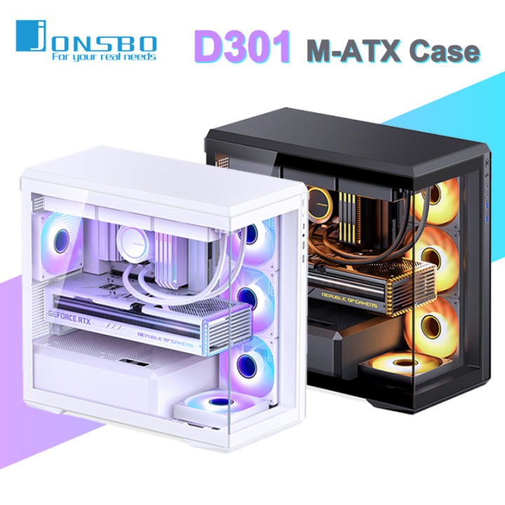 Jonsbo D301 M-ATX ITX Case Pillarless Sea View Room Desktop Computer ...