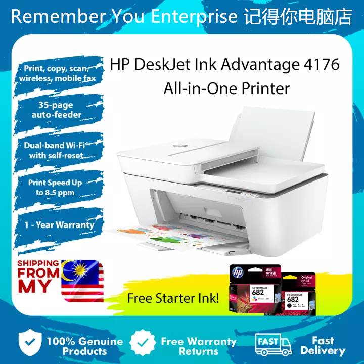 HP DESKJET INK ADVANTAGE 4175 4176 ALL-IN-ONE COLOUR PRINTER (Print ...