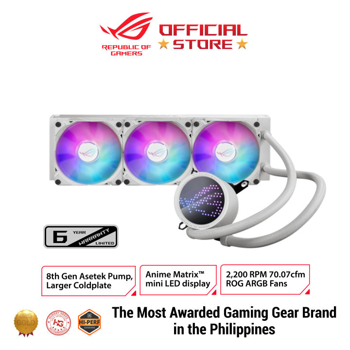ASUS ROG Ryuo III 360 white edition all-in-one liquid CPU cooler with ...