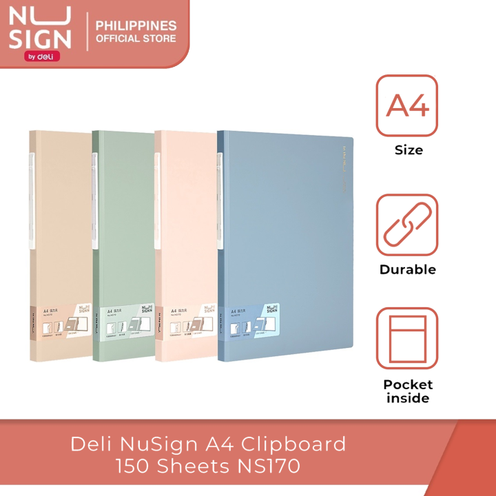 Deli NuSign A4 Clipboard 150 Sheets NS170 | Lazada PH