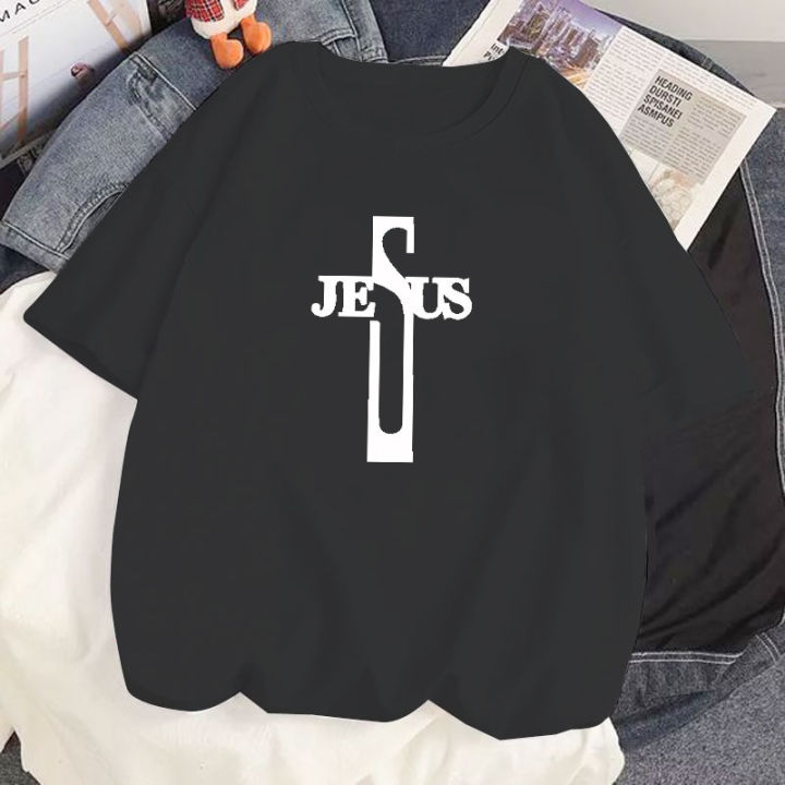 Baju Kaos Rohani Salib Yesus Kristus Kristen Katolik Wanita Cewek Pria ...