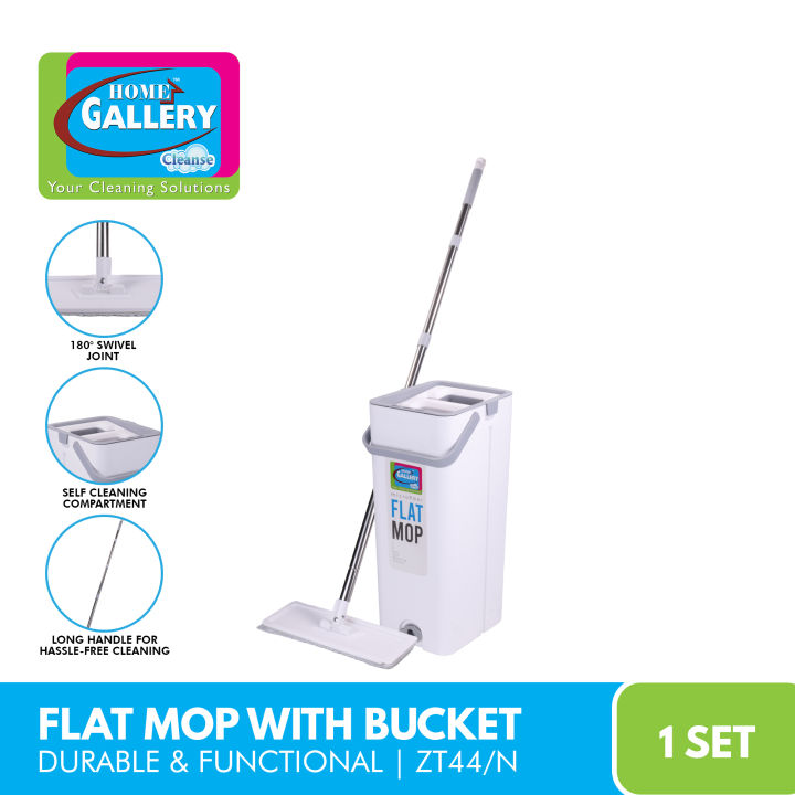 Home Gallery Flat Mop With Bucket | Mop for Floor Cleaning Wet and Dry ...