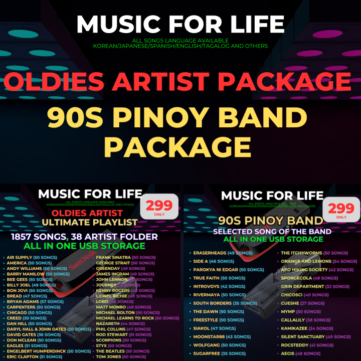 OLDIES ARTIST / 90S PINOY BAND SONG / MUSIC COLLECTION IN 1 USB ...
