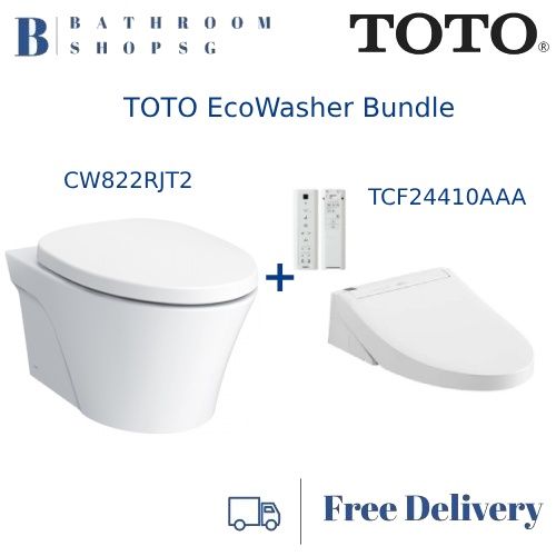 TOTO CW822REJT2 Wall Hung Rimless Tornado Flush Toilet Bowl with ...