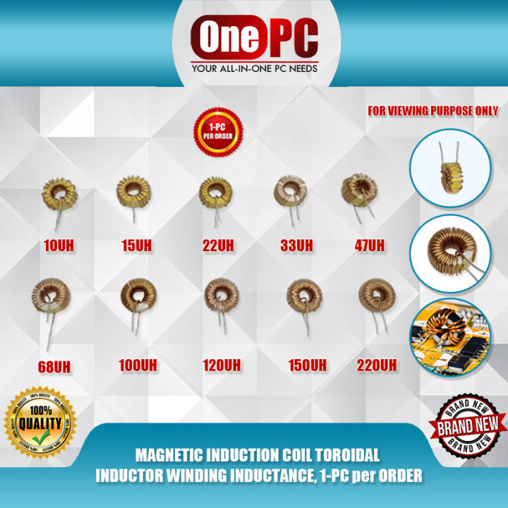 ONE PC MAGNETIC INDUCTION COIL TOROIDAL INDUCTOR WINDING INDUCTANCE, 1 ...