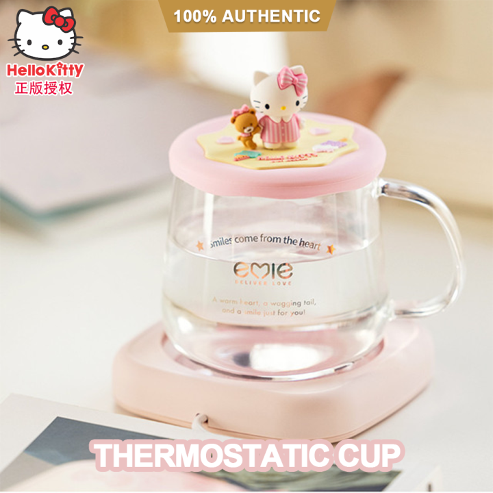 1127ของแท้ 100% Hello Kitty 55 องศา เก็บแก้วอุ่น ด้วยแผ่นวอร์ม ถ้วยเทอร ...