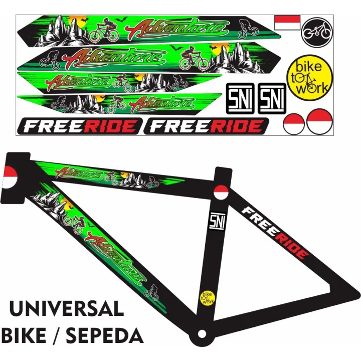 (COD) STRIPING STICKER BUAT SEPEDAH VARIASI MOTIF SEPEDA UNIVERSAL ...