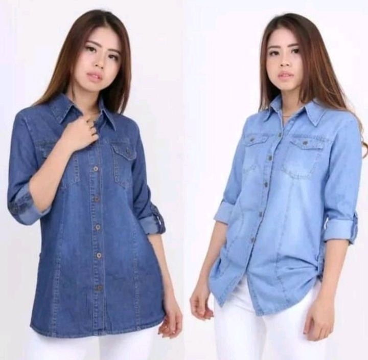 SISTERJEANS - Kemeja Jeans Wanita Terbaru-Kemeja Impor Wanita-Kemeja ...