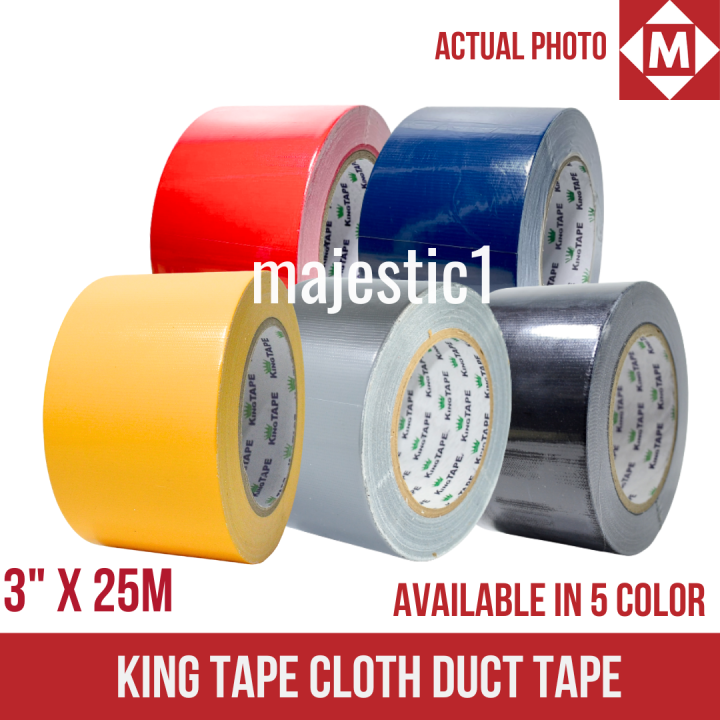 King Tape Cloth Duct Tape 3"x25M SOLD PER ROLL - 6COLORS | Lazada PH