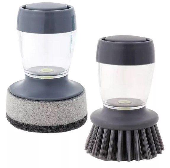 Automatic Liquid Dispenser Kitchen Dishwashing Brush Sponge Cleaner ...