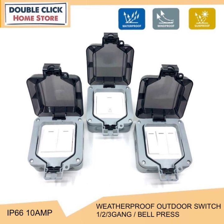 Heavy duty IP66 10Amp Weatherproof waterproof outdoor switch 1Gang ...