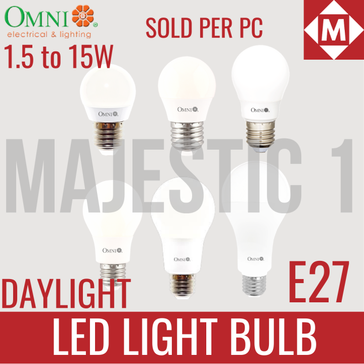Omni E27 LED Light Bulb DAYLIGHT (1.5w/3w/6w/9w/12w/15w) SOLD PER PC ...