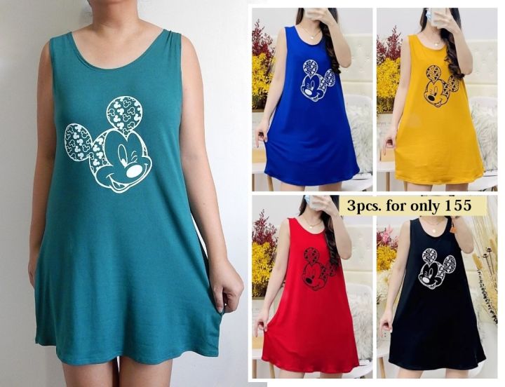 2pcs BIG SANDO DRESS - Mickey Print (fits S to L) | Lazada PH