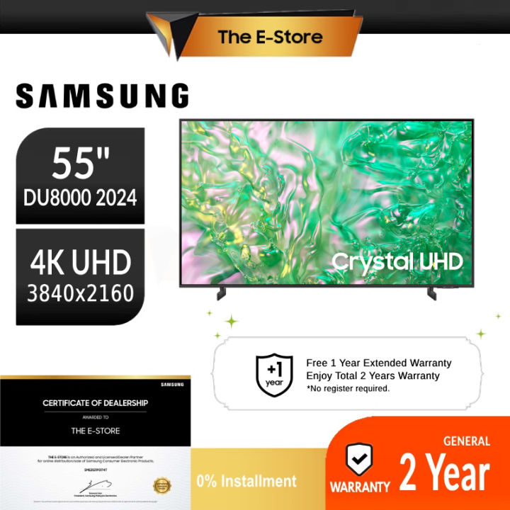 [Delivery By Seller] Samsung (43/55") DU8000 D8000F 4K Dynamic Crystal UHD Smart AI TV ...
