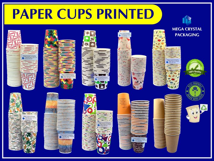 Paper Cup Plain / Printed / Party Cups 6.5 oz / 8 oz / 9 oz / 12 oz ...