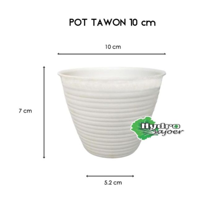 Pot Tawon Bulat / Wadah Hiasan Bunga 10 cm - Putih | Lazada Indonesia