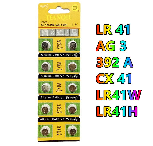 LR41 AG3 392A LR41H Alkaline 1.5V Button Cell Battery | Lazada