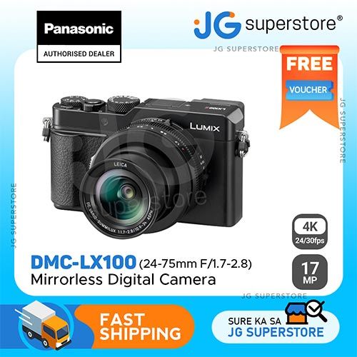 Panasonic Lumix DC-LX100 II Digital Camera (Black) with 24-75mm Leica ...