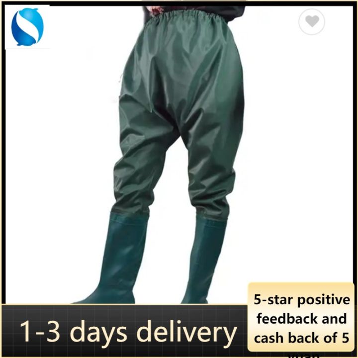 Onetech Ultralight Waterproof PVC Rubber Wading Pants Underwater Non ...