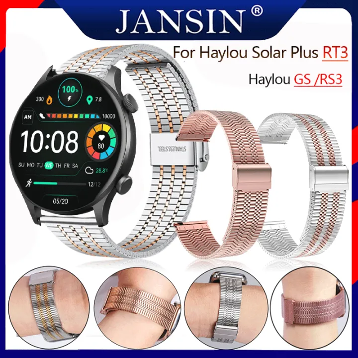 Haylou Solar Plus RT3 Stainless Steel Strap Haylou GS Smart Watch Metal ...