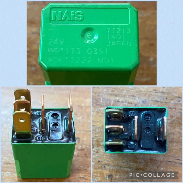 Headlight, Dimmer, Stop Lamp, Horn, Power Window Relay 24V 5 Terminals ...