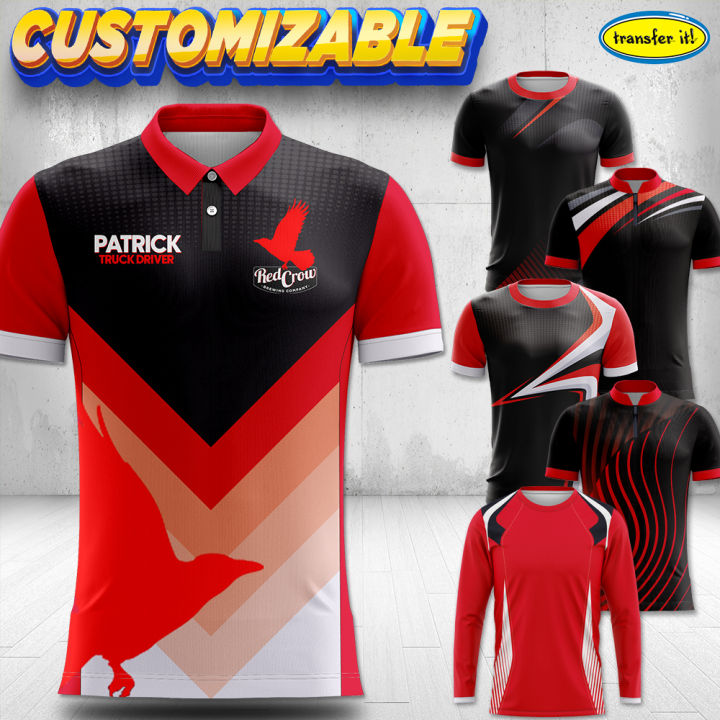 Transfer It Personalized FULL SUBLIMATION Red Black Design/Color ...