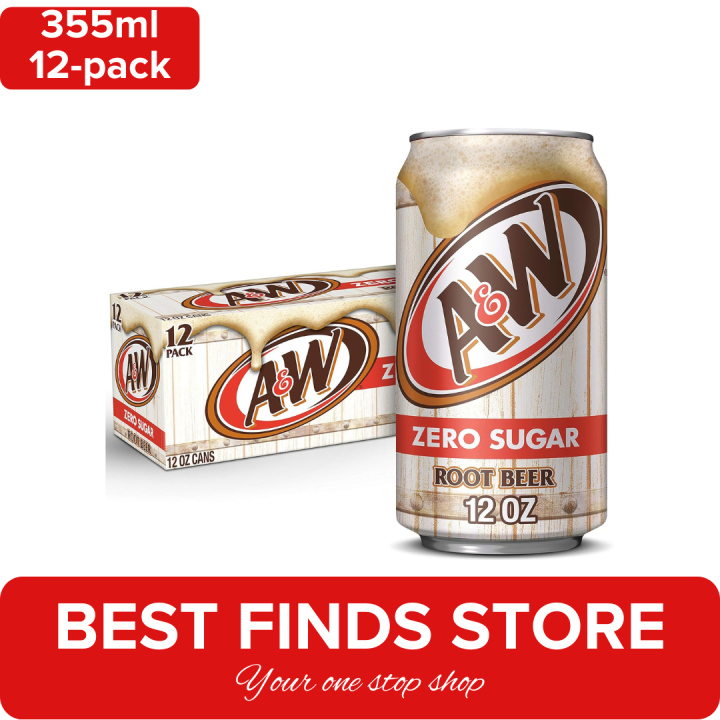 A&W Zero Sugar Root Beer, 355 ML | Pack of 12 | Lazada PH