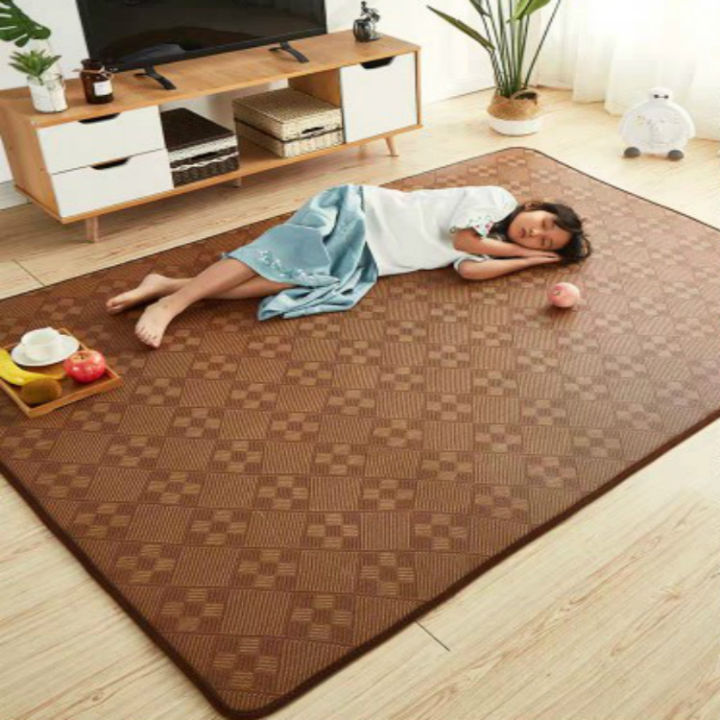 BAIYADA Japanese Style Rattan Mat Tatami Summer Carpet Home Living Room ...