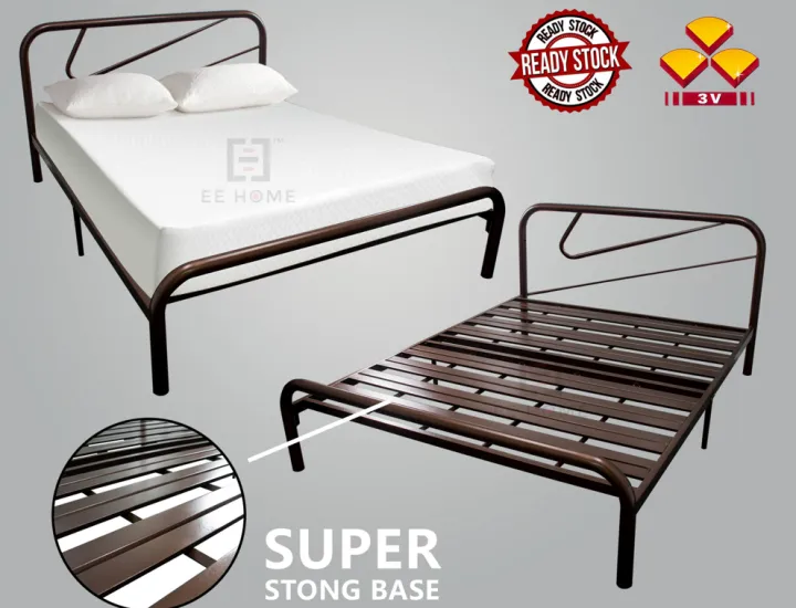 EE HOME SET Queen Bed Frame With Mattress Queen Mattress Katil Queen ...