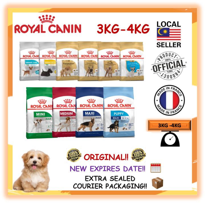 🌟100% ORIGINAL🌟ROYAL CANIN Dog Dry Food / Makanan Anjing Gemuk Bulu ...