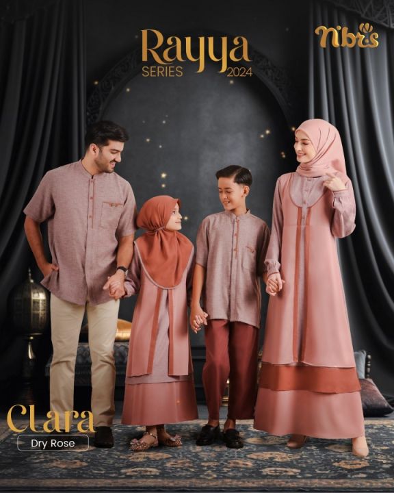 Sarimbit Clara Nibras Rayya Series 2024 (Dry Rose) / Baju Muslim ...