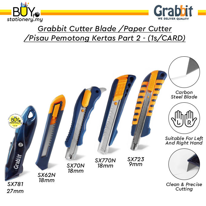 【Part B】Grabbit Cutter Blade Paper Cutter Knife Heavy Duty - (1s/CARD ...