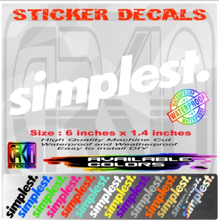 simplest sticker decal for laptop car and motorcycle | Lazada PH