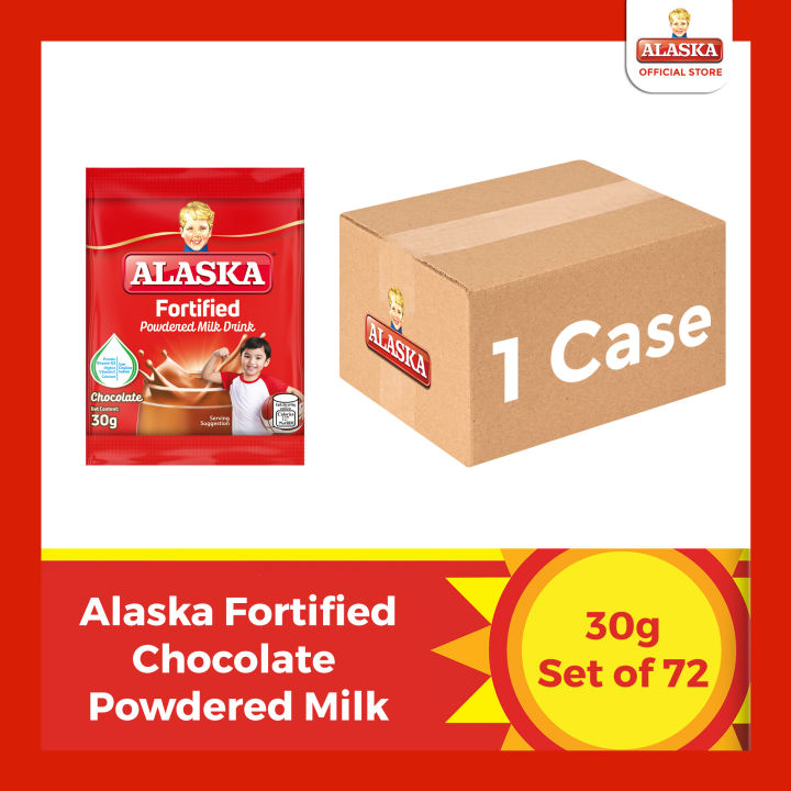 Alaska Fortified Chocolate Powdered Milk Drink Sachet 30g 1 Case ...