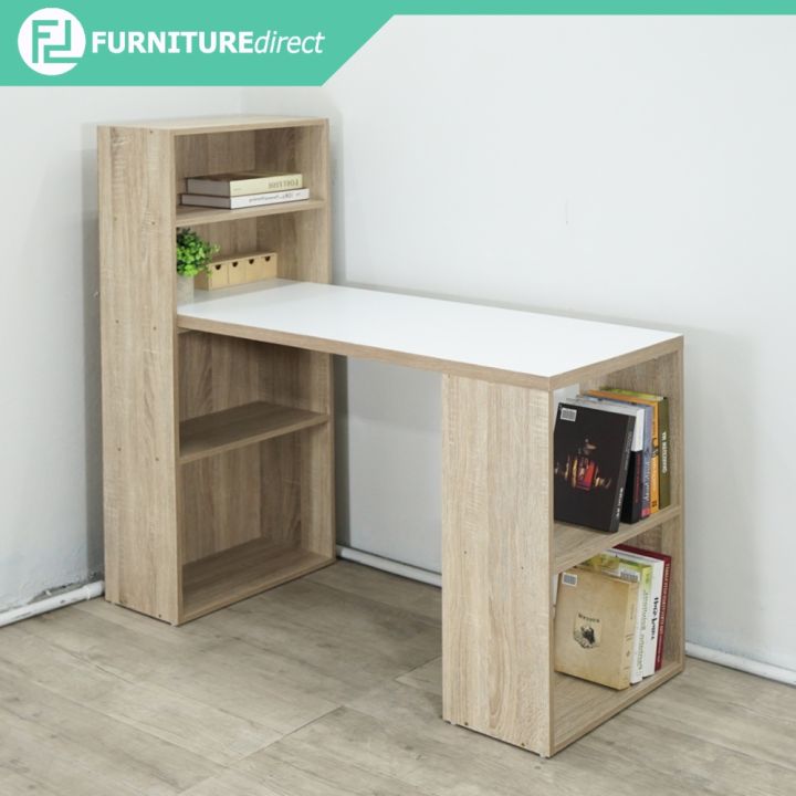 Furniture Direct VISBY 4 Feet space saver study desk with bookcase ...