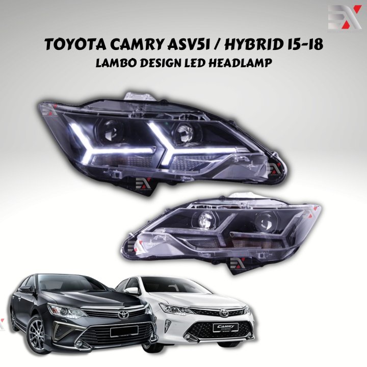 Toyota Camry Asv51 / Camry Hybrid 15-18 --LED Headlamp (Lambo Design ...