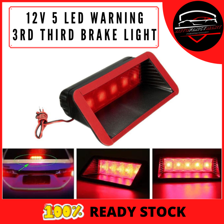 12V 5 LED Warning Rear Tail 3rd Third Brake Stop Light ( Axia Viva Wira ...