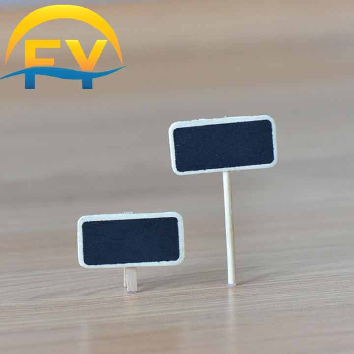 FY Mini Retangle Wooden Chalkboard Blackboard Wooden Clip Message Board ...