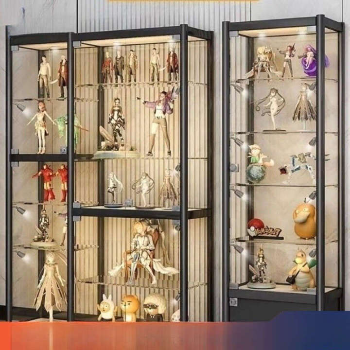 display cabinet Display Storage Glass Cabinet Showcase Hand Operated ...