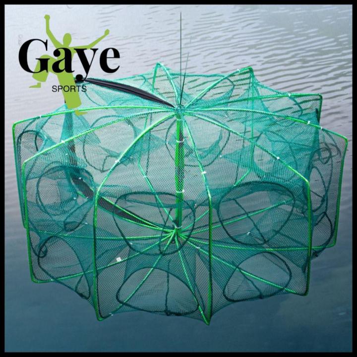 GS 6/8/10 Holes Fishing Net 40~82cm Foldable Hexagon Octagon Net High ...