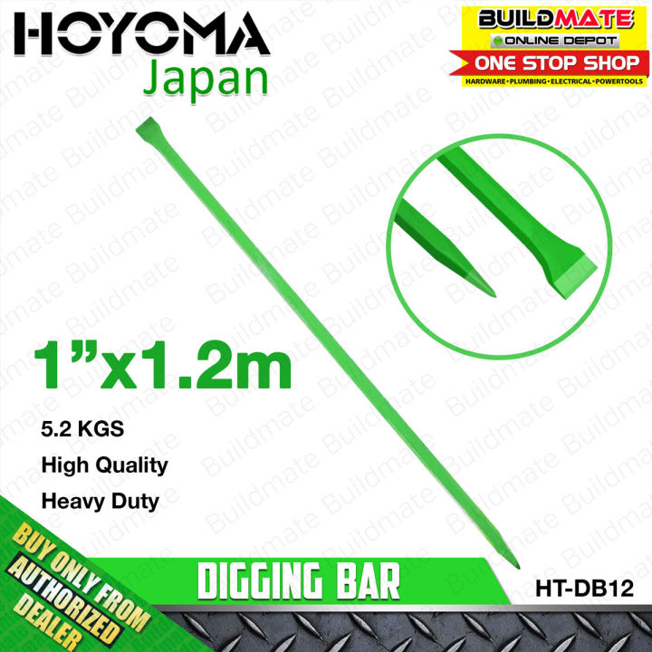 BUILDMATE HOYOMA Digging Bar 1" Inch x 1.2m Wrecking Bar With Heat ...