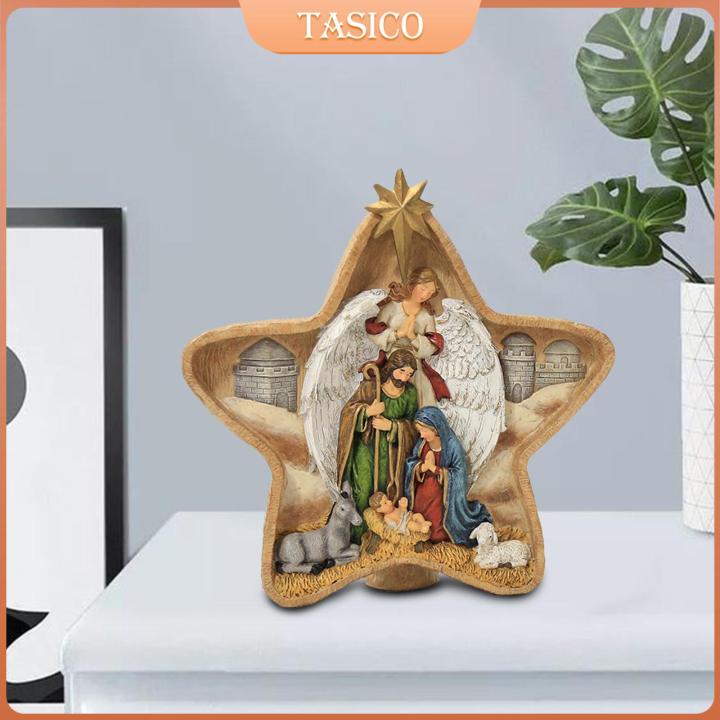 Tasico Resin The Birth of Jesus Figurine Christian Nativity of Christ ...