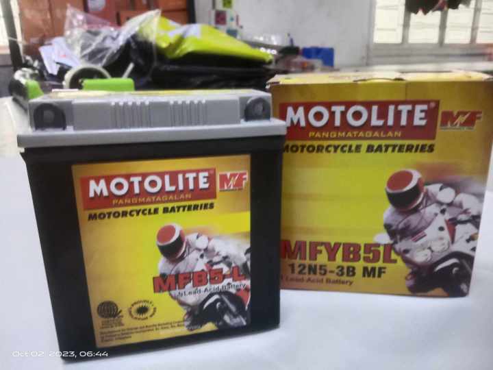 Motolite Battery MFYB5L For Motorcycle for Mio Sporty fit also for Rusi ...