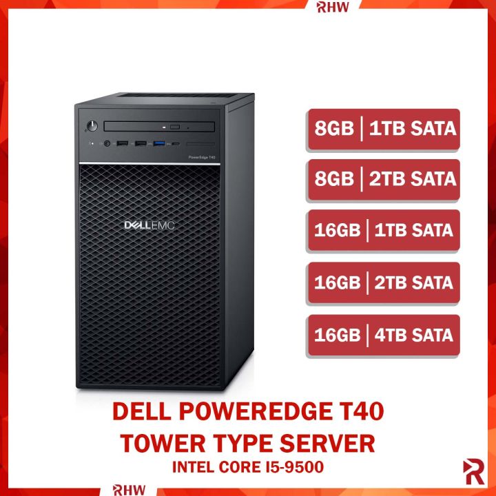 Tower Type Server Dell PowerEdge T40│Intel Core I5-9500│DVDRW│300W ...