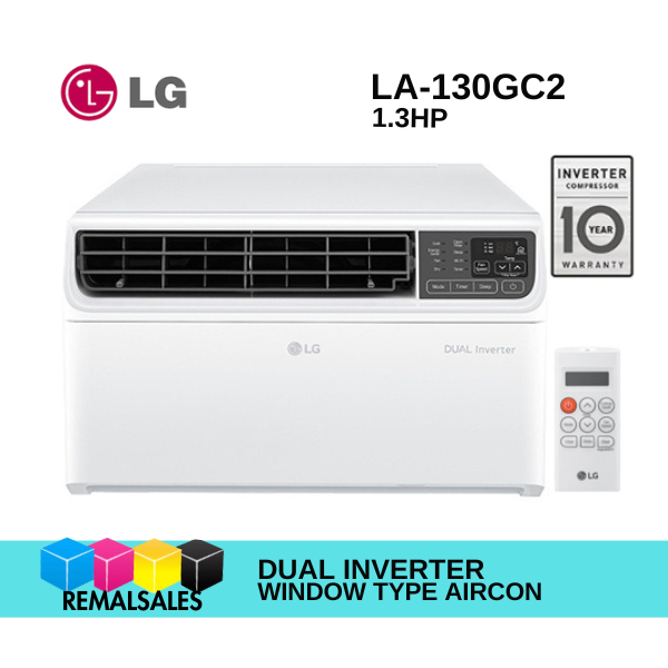 LG LA130GC2 1.3HP (Remote) Dual Inverter Window Type Aircon | Lazada PH