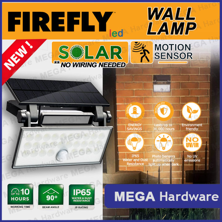 FIREFLY LED SOLAR WALL LAMP W/ MOTION SENSOR (NO WIRING NEEDED) | Lazada PH